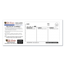 Diet Card Assistant Digital Tray Cards