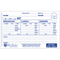 Dietary Tray Cards