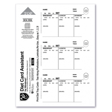 Diet Card Assistant Digital Tray Cards