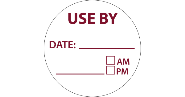 Food Safety USE BY Label N242